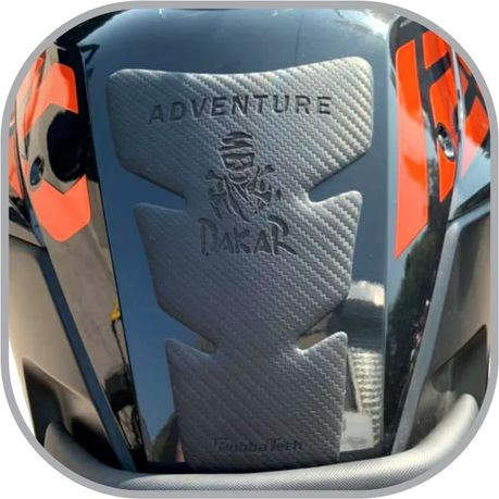 Dakar Skull Carbon Tank Pad – Orange ADV